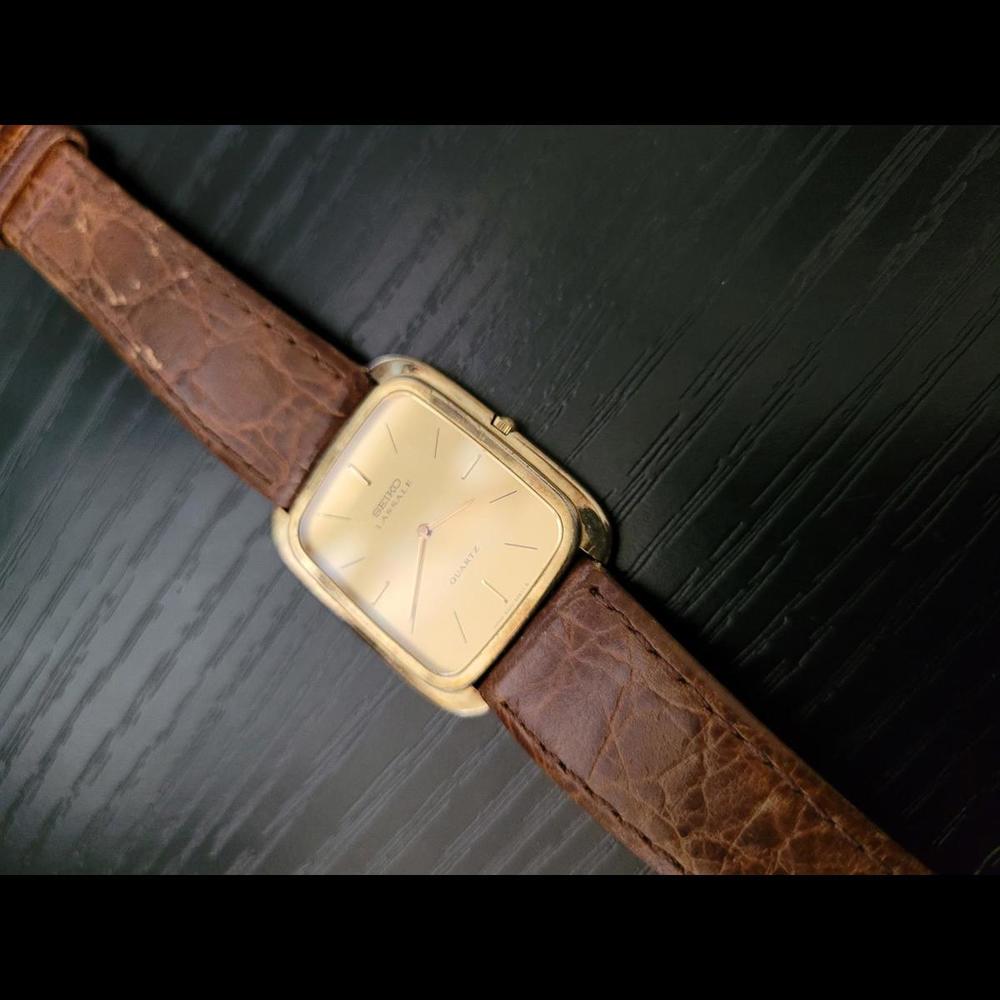 Rare Vintage Seiko Lassale 9300-5008 Men's Leather Wa… - Gem
